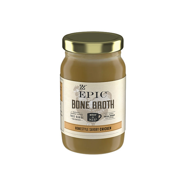 Homestyle Savory Chicken Bone Broth (1) 14OZ Jar – EPIC Provisions