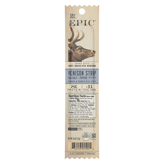 Sea Salt & Pepper Venison Steak Strips - Venison Jerky - EPIC – EPIC ...